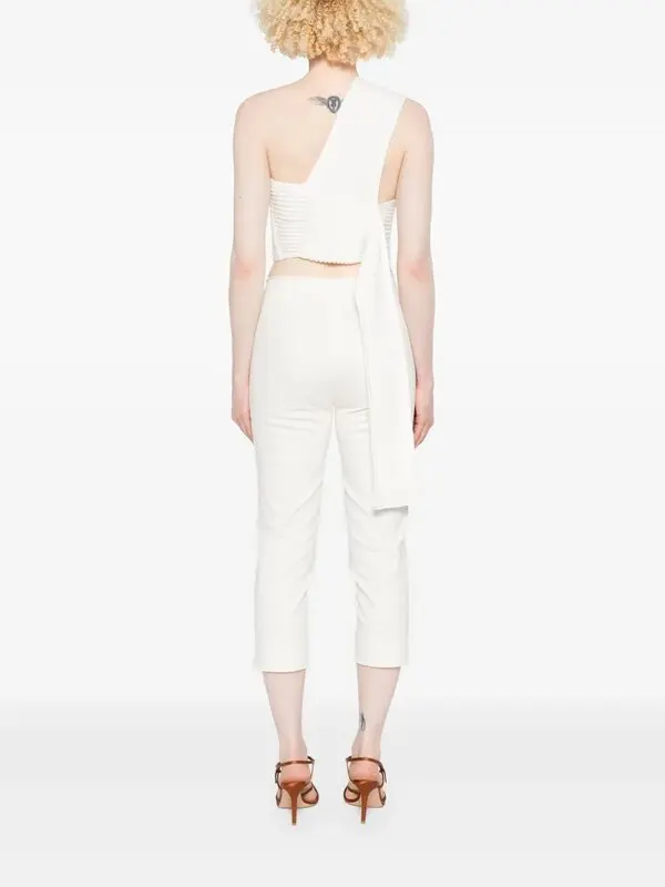 Cult Gaia Cotton One-shoulder Cropped Top