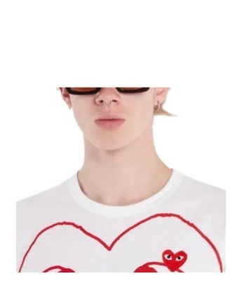 Play Comme Des Garcon Heart-print T-shirt