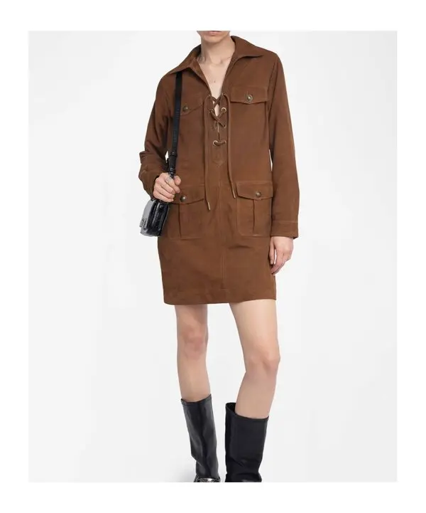 Zadig&Voltaire Remacha Lace-up Mini Dress