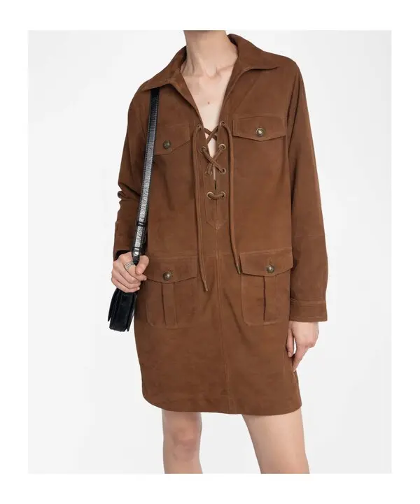 Zadig&Voltaire Remacha Lace-up Mini Dress