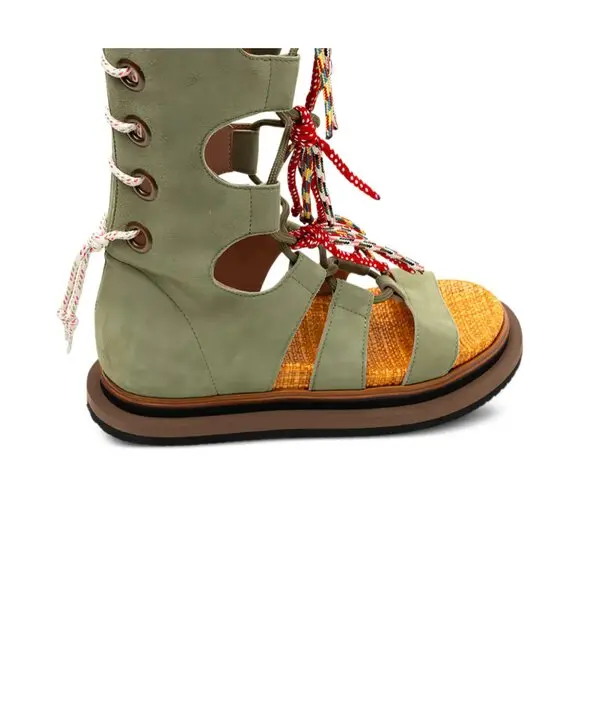 Hogan Lace-up Tassel Sandals