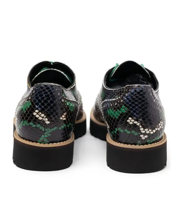 Hogan Snakeskin Platform Brogue Boots