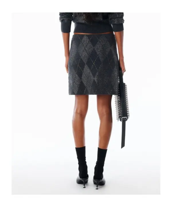 Alexander Wang Argyle-motif A-line Skirt