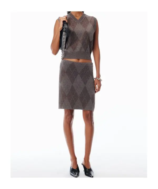 Alexander Wang Crystal Hotfix Argyle Vest