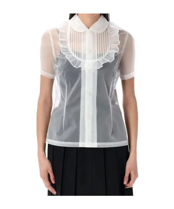 Comme Des Garçons Ruffled Sheer Shirt