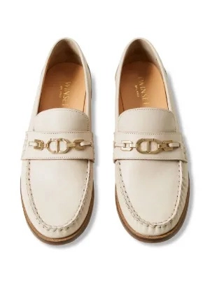 TWINSET Oval T Leather Loafers
