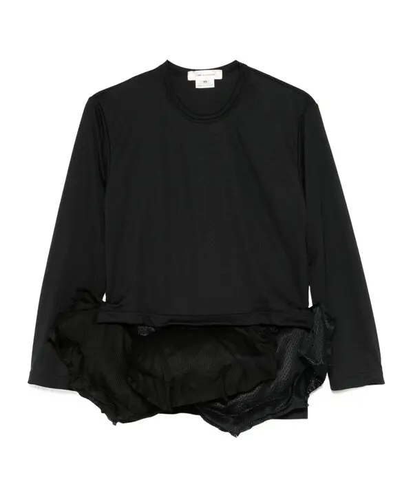 Comme Des Garçons Padded-hem Long-sleeve Top
