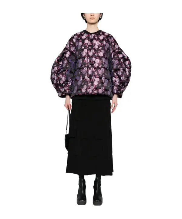 Comme Des Garçons Floral Detail Puffer Jacket