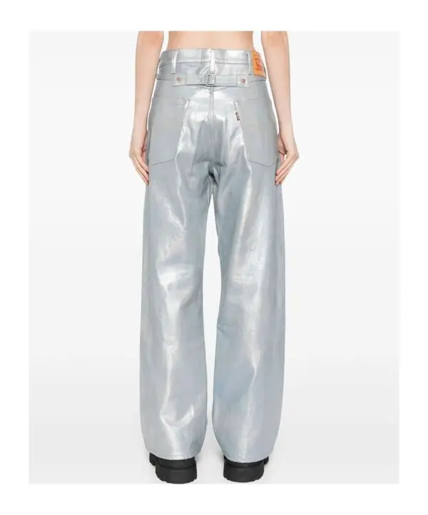 Junya Watanabe Foiled-print Straight-leg Jeans