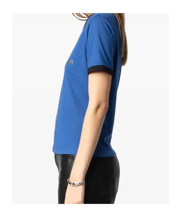 Zadig&Voltaire Crystal-embellished T-shirt - Blue