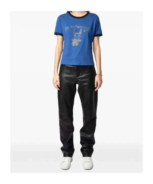 Zadig&Voltaire Crystal-embellished T-shirt - Blue