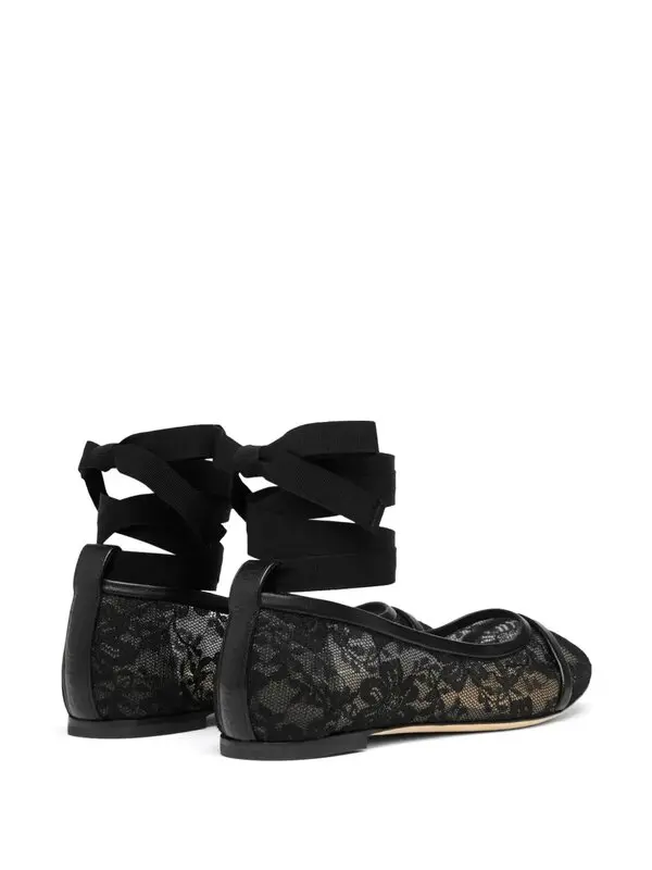 MALONE SOULIERS Sabina Floral-lace Ballet Flats