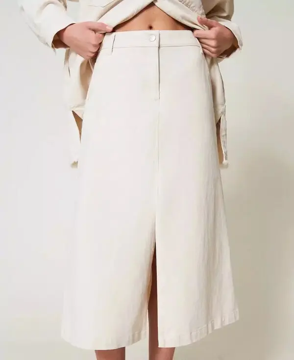 TWINSET Organic Cotton Midi Skirt