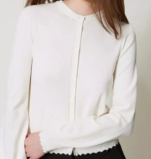 TWINSET Scallop-trim Cardigan