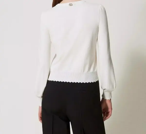 TWINSET Scallop-trim Cardigan
