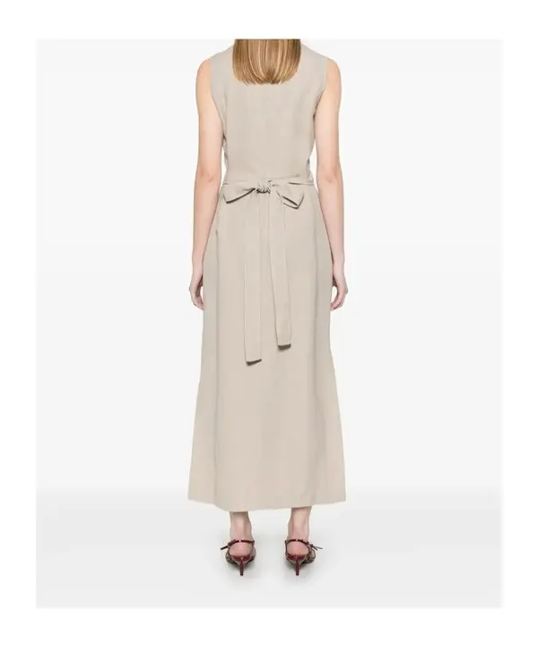 Brunello Cucinelli Wrap-effect Midi Dress