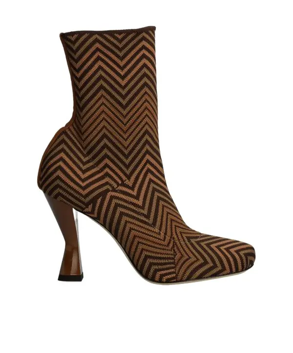 Missoni Zigzag-pattern Mid Heel Boots