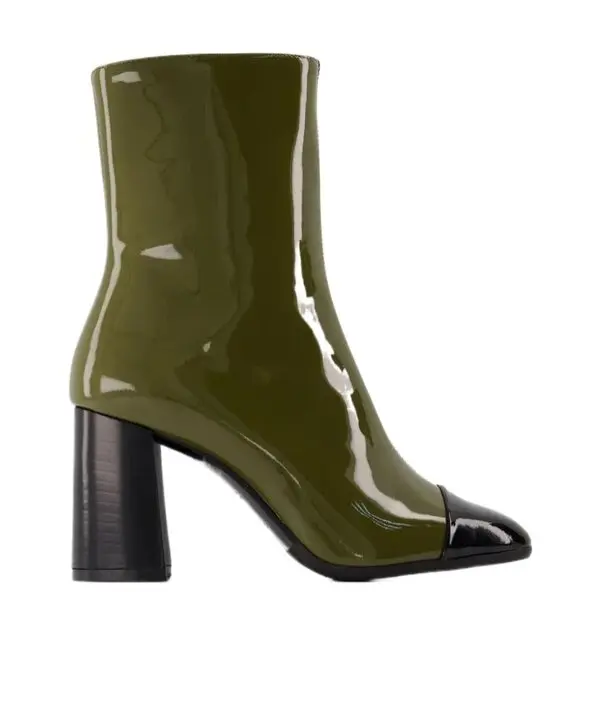 CAREL Patent Leather High-heel Ankle Boots