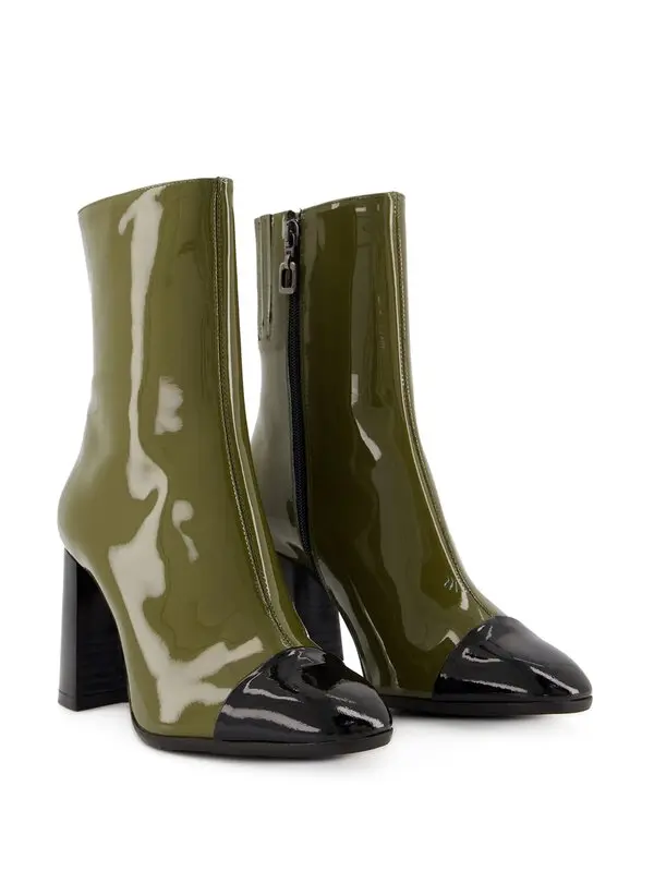 CAREL Patent Leather High-heel Ankle Boots