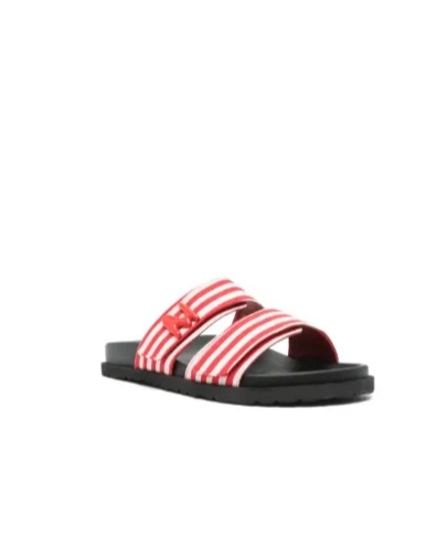 MSGM Striped Canvas Slides