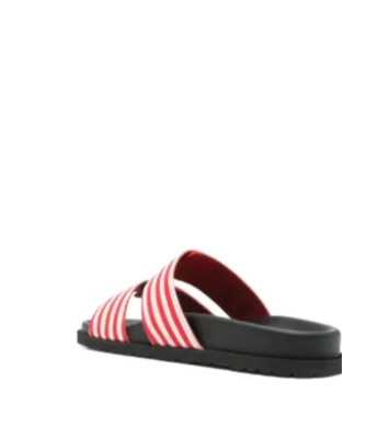 MSGM Striped Canvas Slides