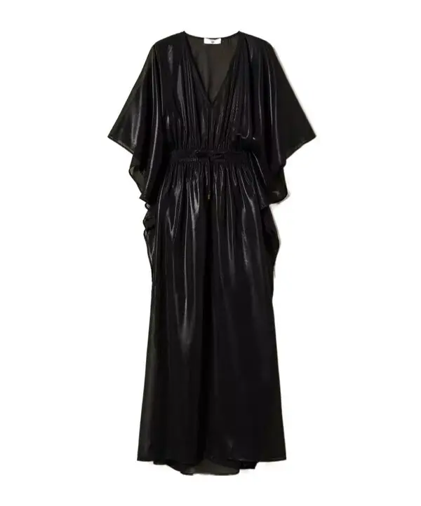 TWINSET Semi-sheer Kaftan Dress - Black