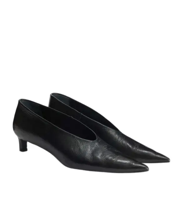 JIL SANDER Leather Pumps - Black