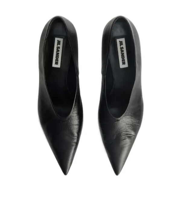 JIL SANDER Leather Pumps - Black