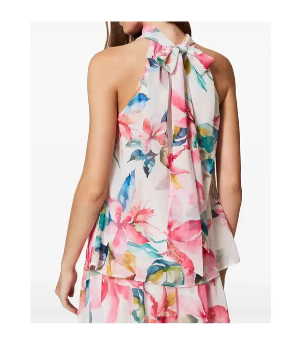 TWINSET Floral-print Halter Top