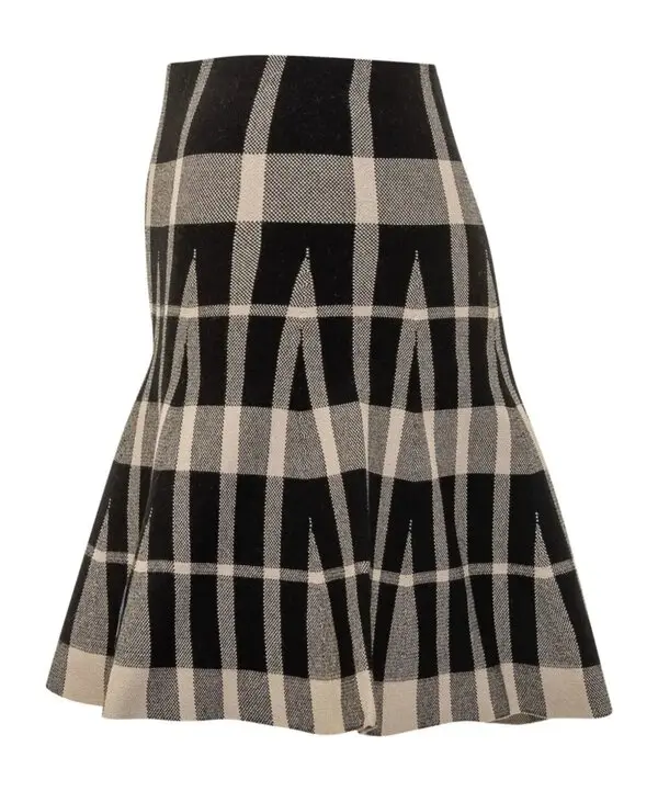 MSGM Logo Patch Flared Skirt
