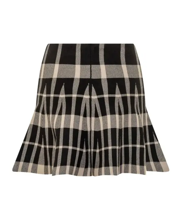 MSGM Logo Patch Flared Skirt