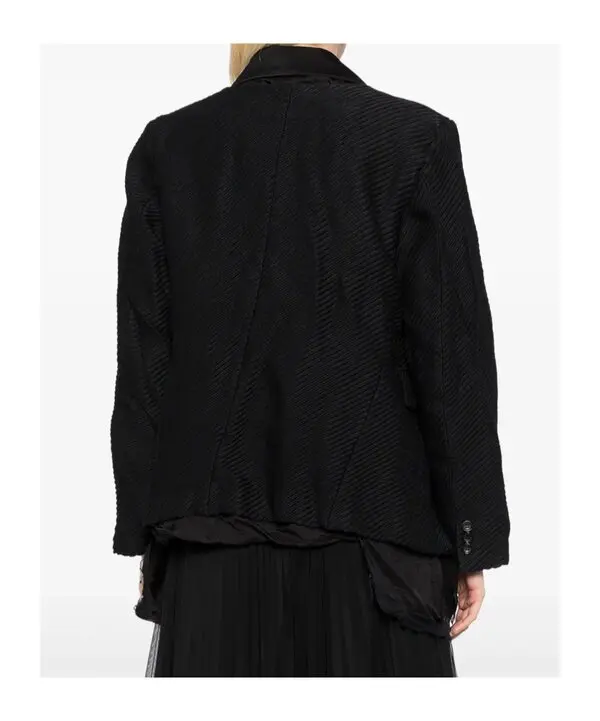 Comme Des Garçons Fringed-edge Asymmetrical Blazer