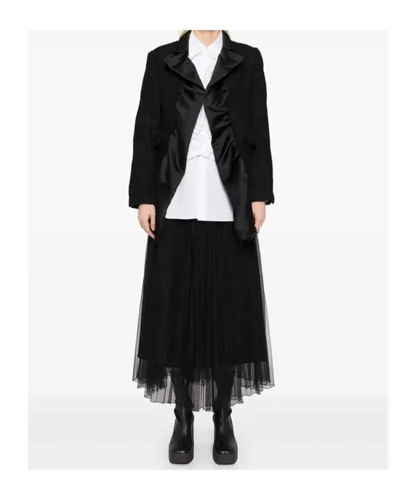 Comme Des Garçons Fringed-edge Asymmetrical Blazer