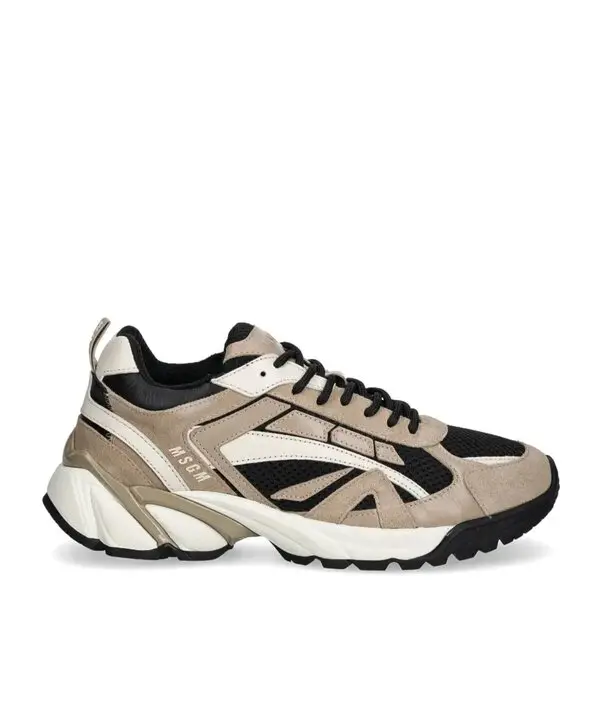 MSGM Paneled Lace-up Sneakers