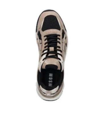 MSGM Paneled Lace-up Sneakers