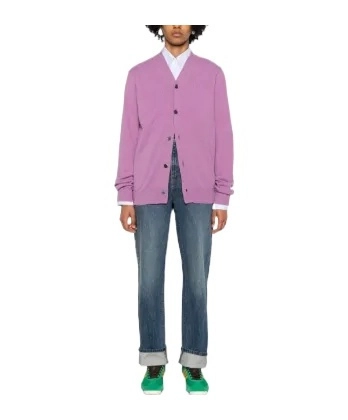 Play Comme Des Garcon V-neck Wool Cardigan