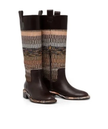 Missoni Patterned Jacquard Panel Knee-high Boots