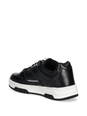 MSGM Logo-patch Leather Sneakers
