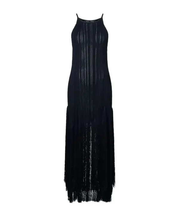 Proenza Schouler Everly Fringe Trim Maxi Dress
