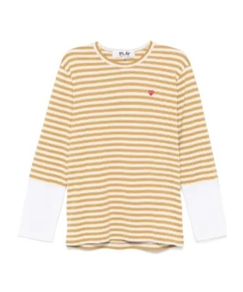 Play Comme Des Garcon Striped Long-sleeve T-shirt