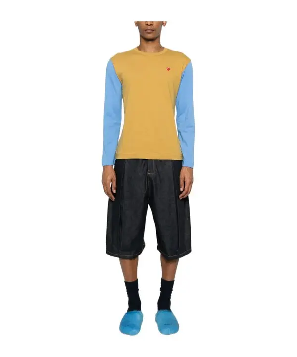 Play Comme Des Garcon Logo-appliqué Cotton T-shirt