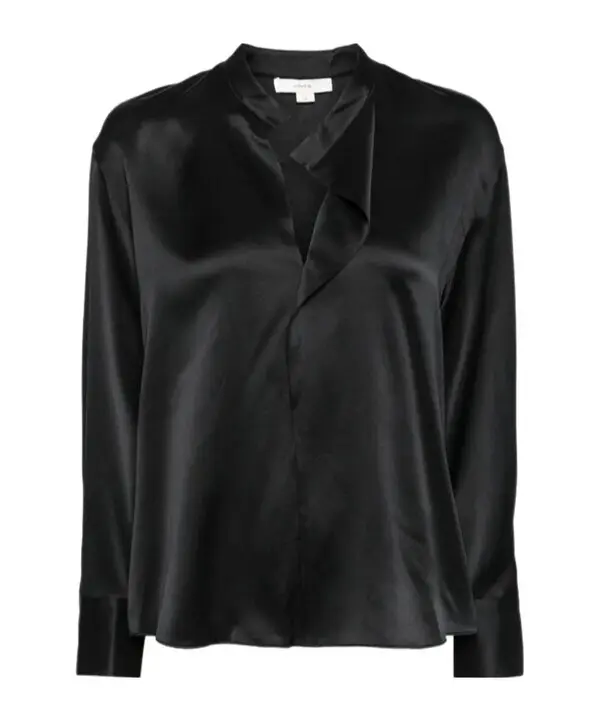 Vince Draped Silk Blouse
