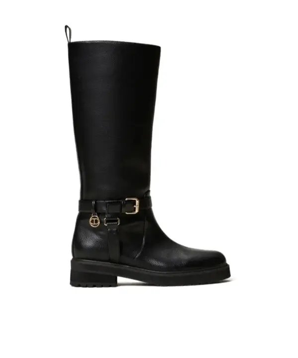 TWINSET 40mm Oval T Leather Boots