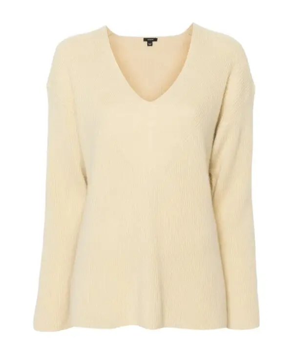 JOSEPH V-neck Ribbed Knit Jumper