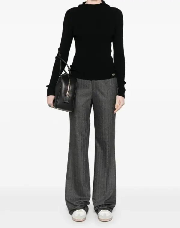 TWINSET Ribbed Hooded Knitwear