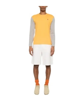 Play Comme Des Garcon Logo-appliqué Two-tone T-shirt