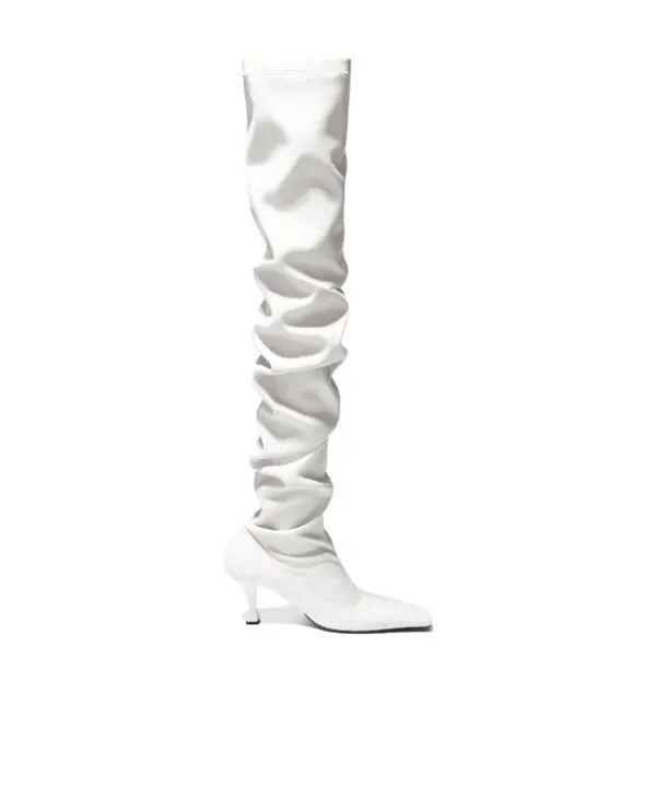 Proenza Schouler Trap Over-the-knee Leather Boots - White