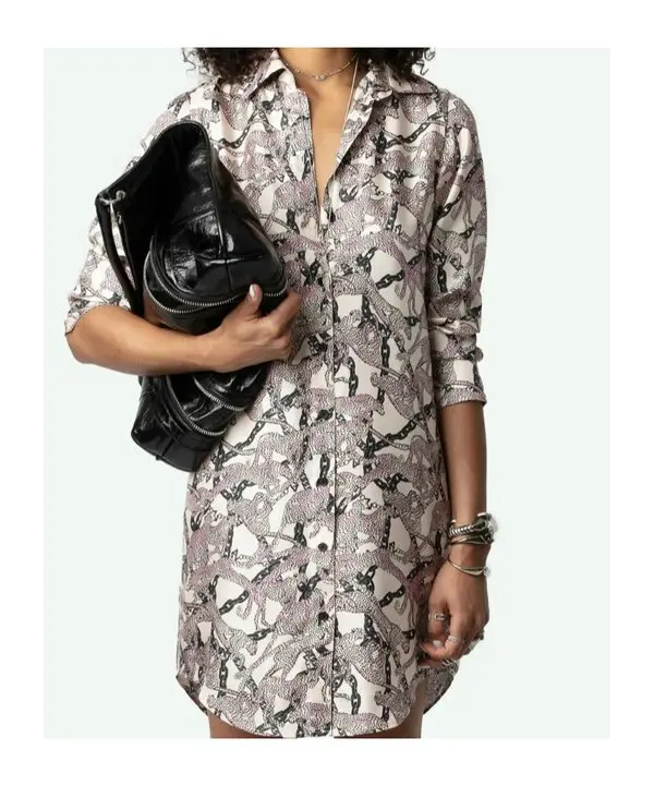Zadig&Voltaire Rais Collared Button-up Shirt Dress