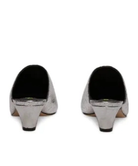 MSGM Metallic Leather Mules
