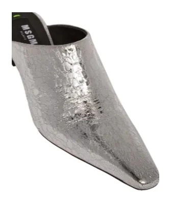MSGM Metallic Leather Mules